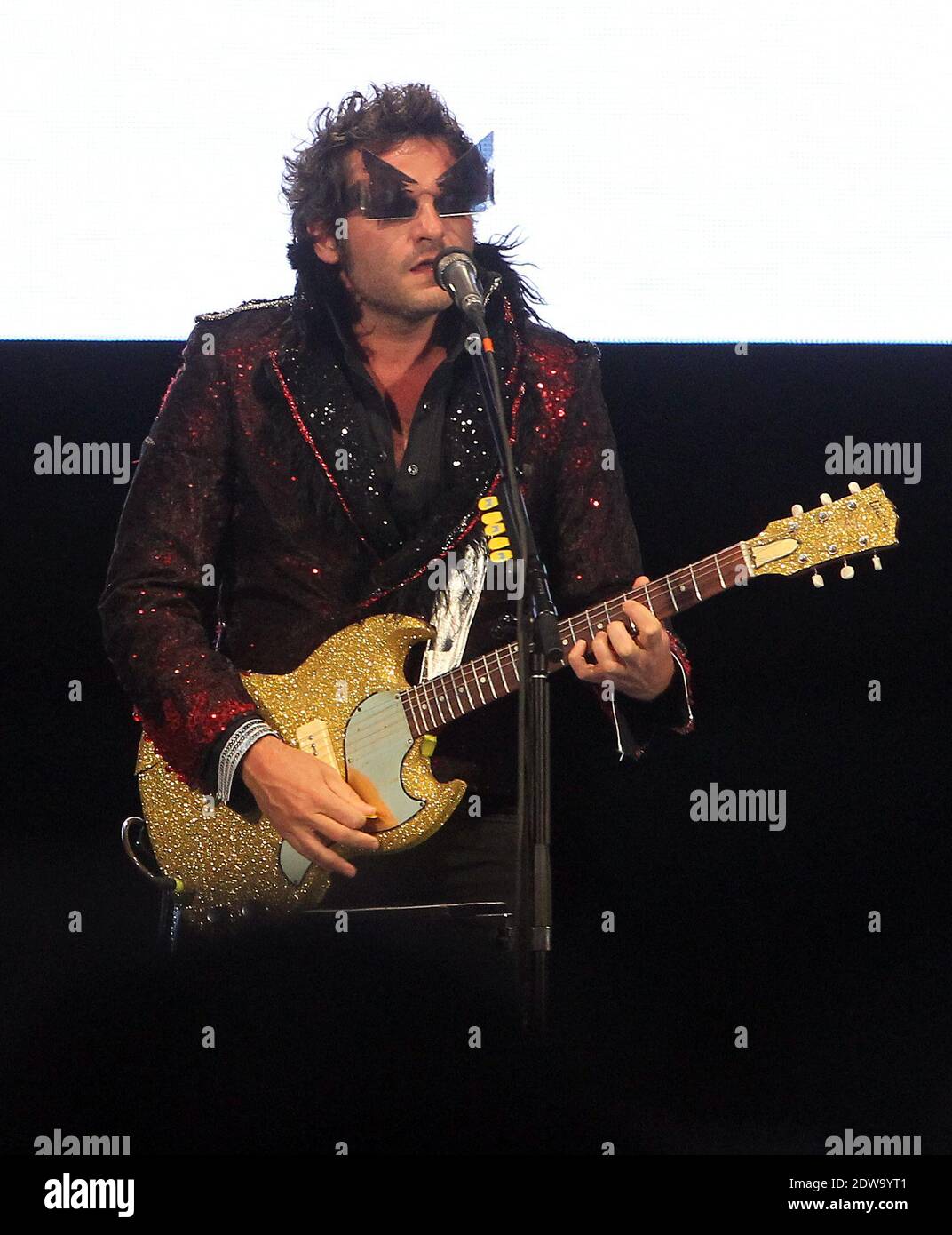 French singer Mathieu Chedid aka -M- is performing a concert in Central ...