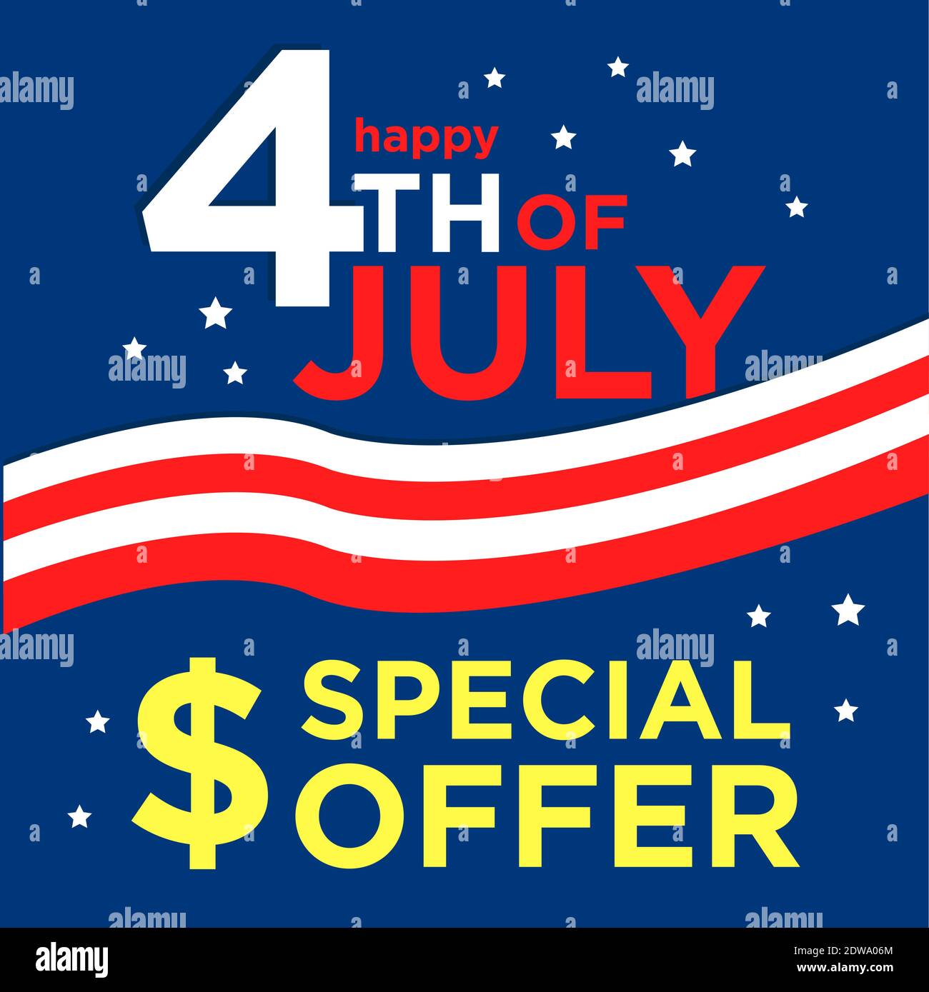 4th of july special offer vector Stock Vector Image & Art - Alamy
