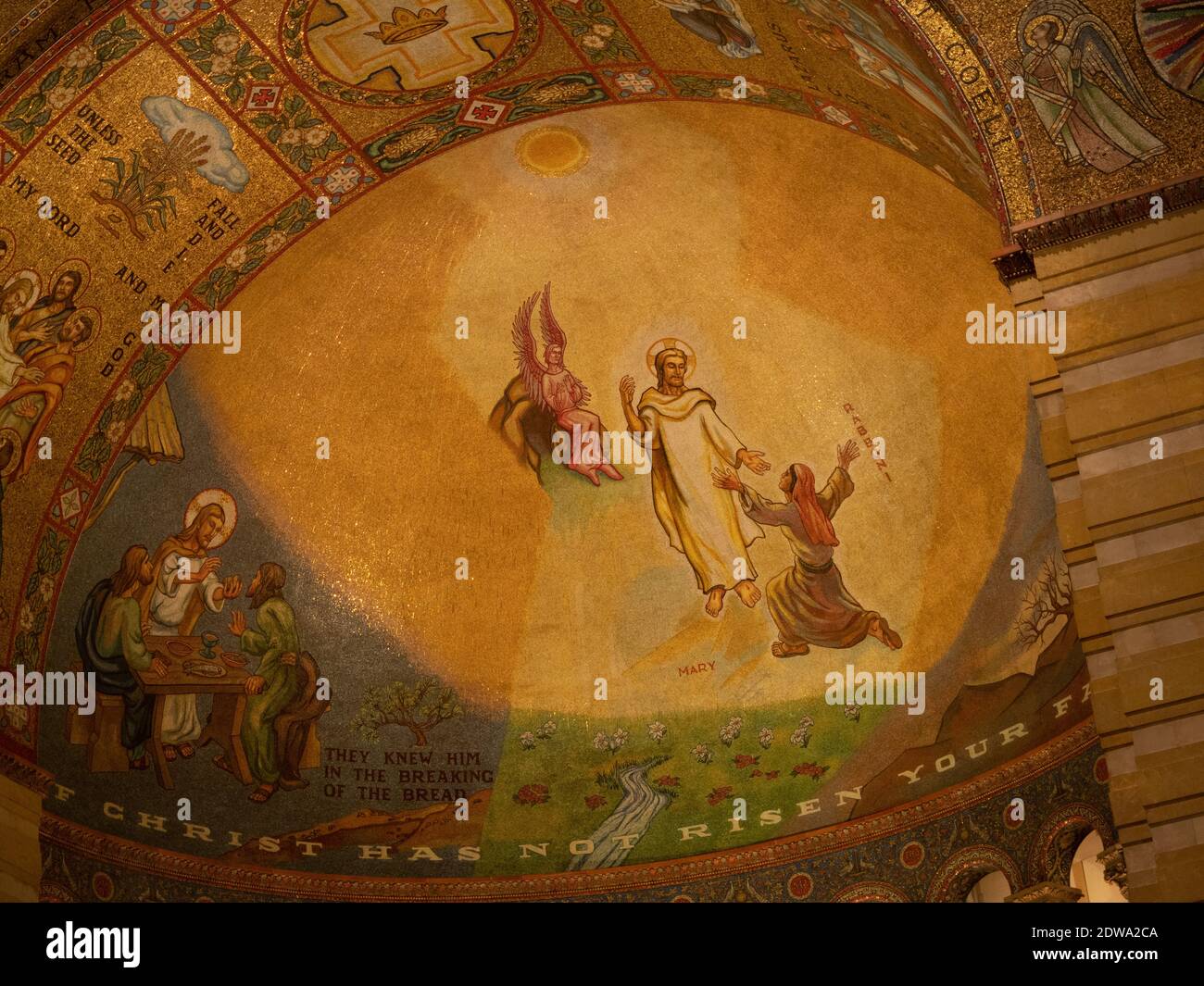 Mosaic designed by Mary Reardon of the Risen Christ with Mary Magdalene ...