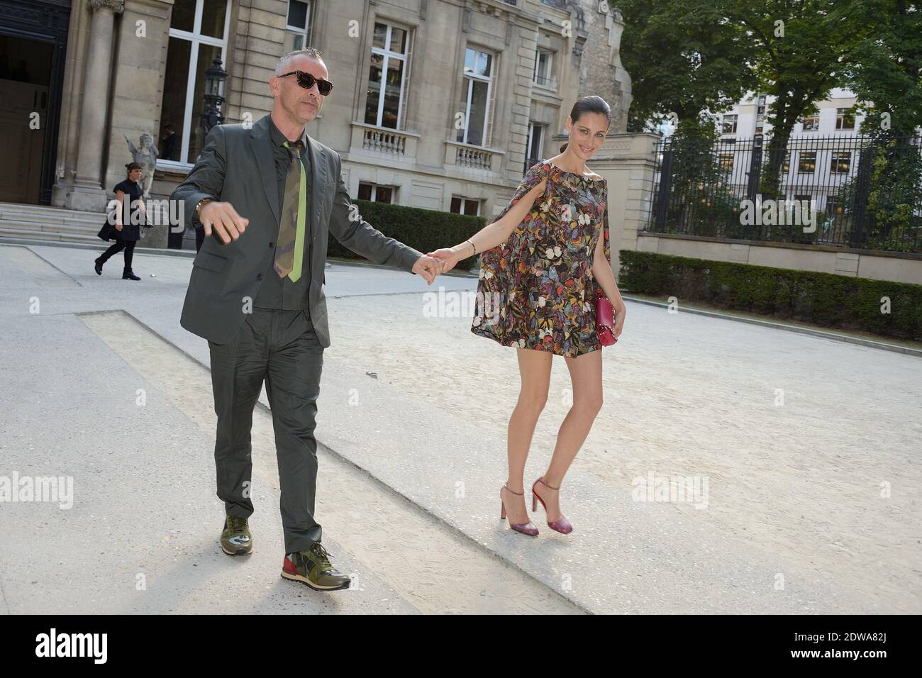 Eros Ramazzotti and Marica Pellegrini attending Valentino's Spring ...