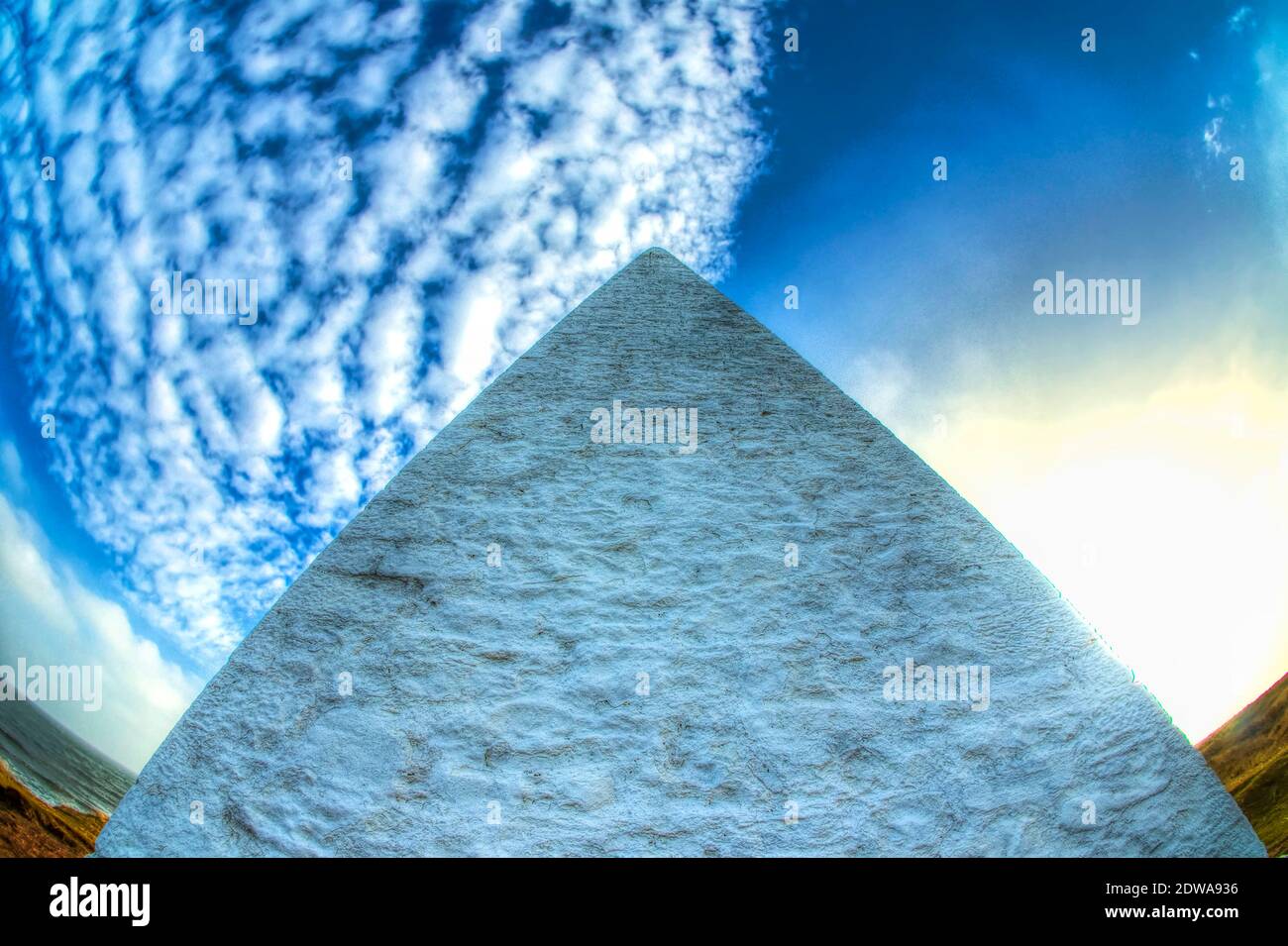 Pyramid, north end, Holy Island Stock Photo - Alamy