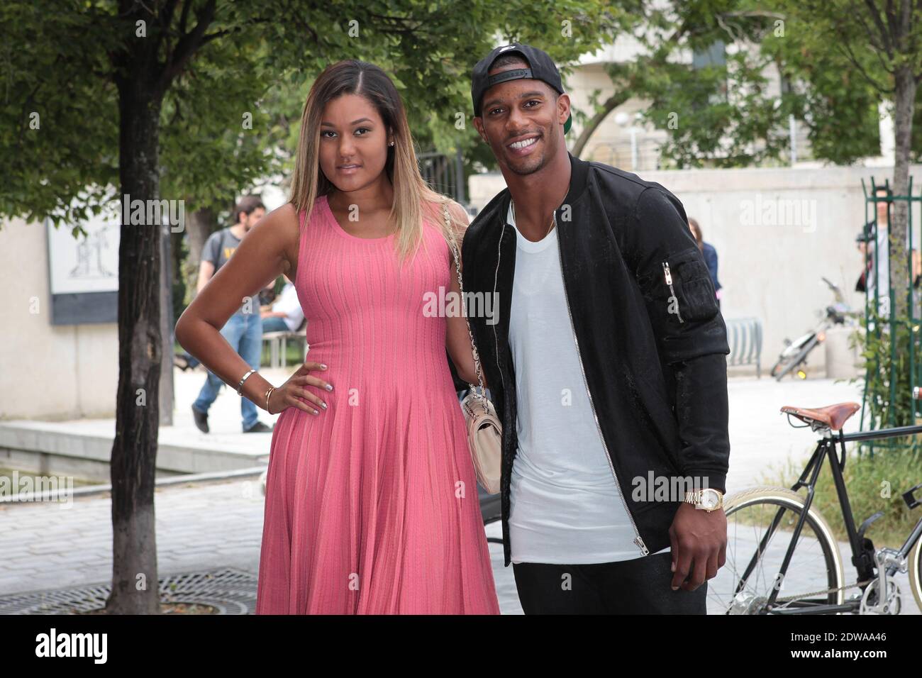 Victor Cruz and Elaina Watley arrive at Louis Vuitton's Spring-Summer ...