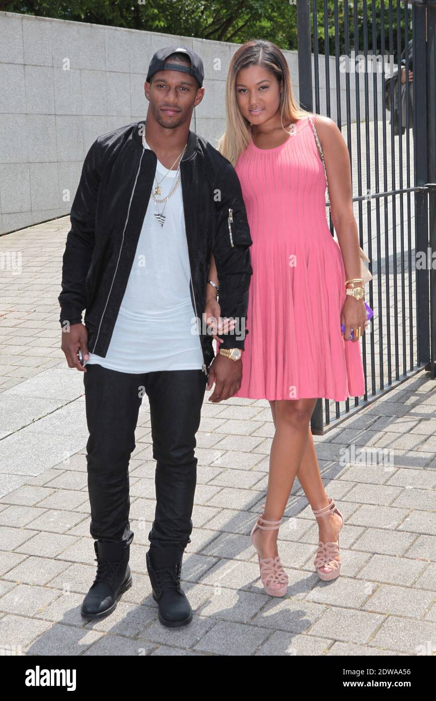 Victor Cruz and Elaina Watley arrive at Louis Vuitton's Spring-Summer ...