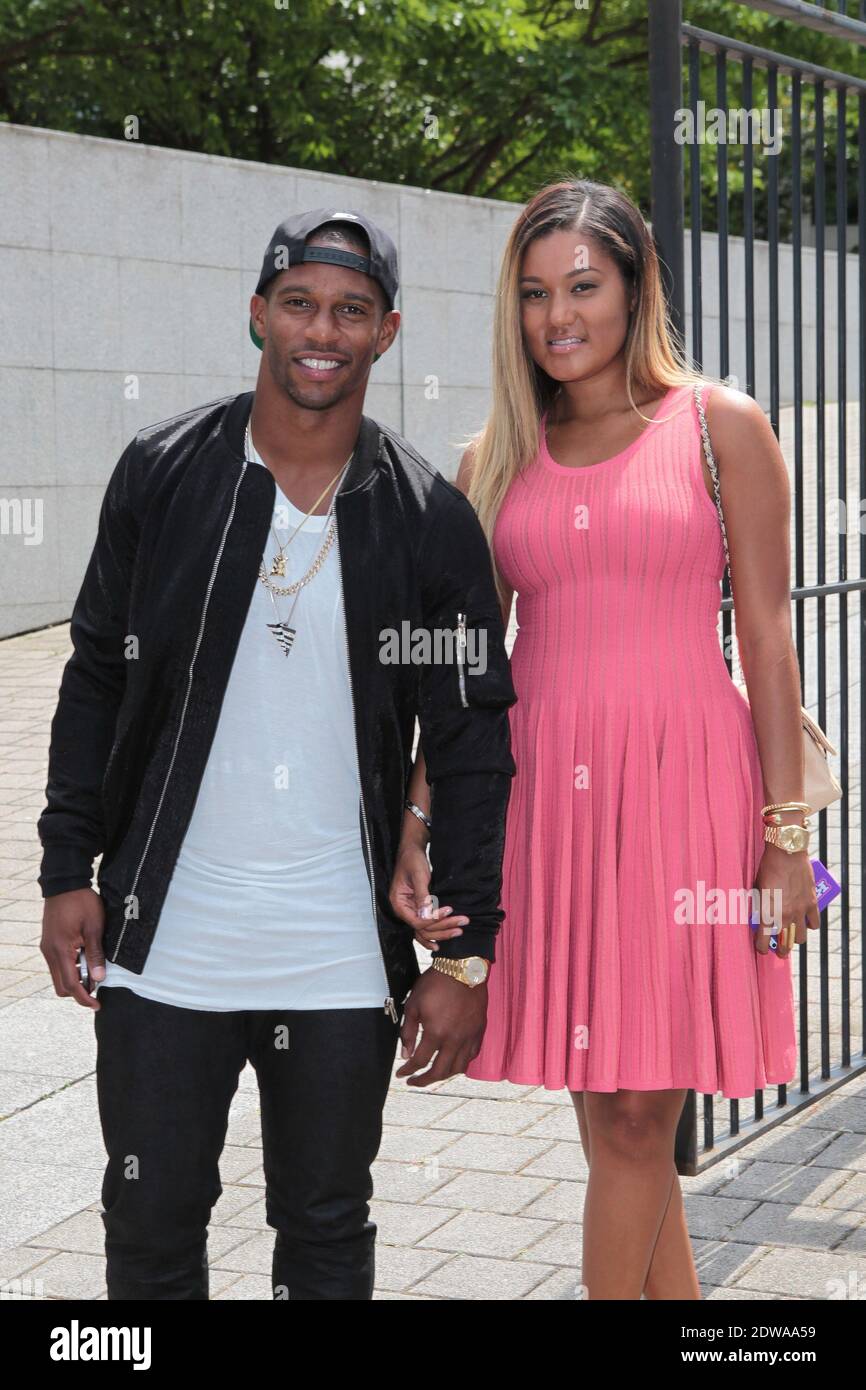 Victor Cruz and Elaina Watley arrive at Louis Vuitton's Spring-Summer ...