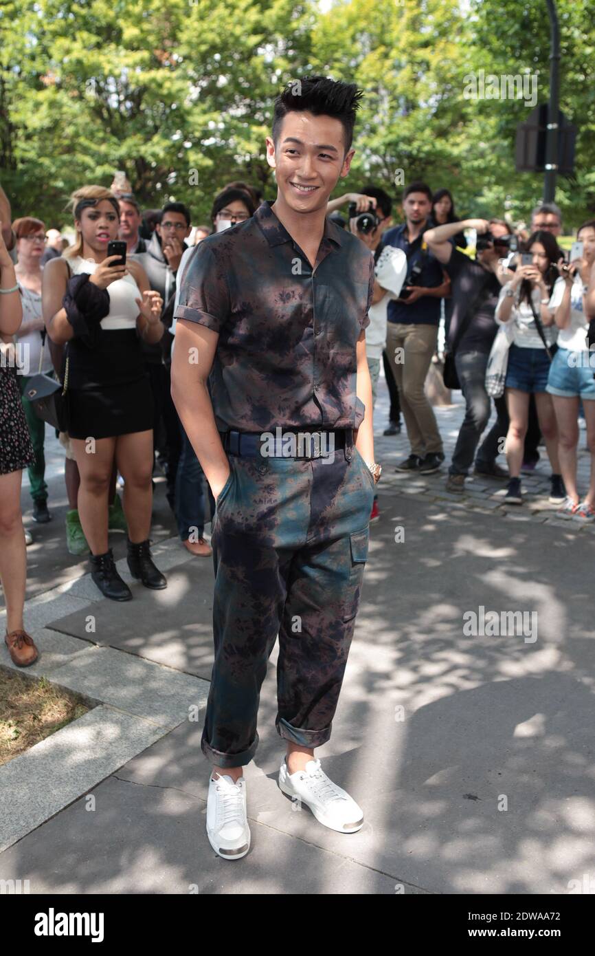 Chen-Kai Kao arrives at Louis Vuitton's Spring-Summer 2015 Men's ...