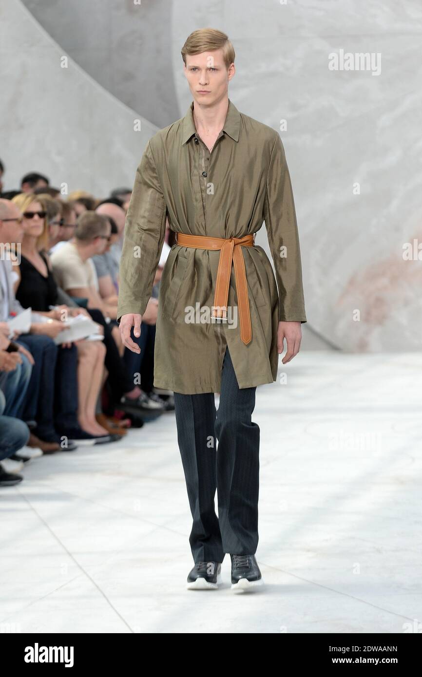 A model displays a creation for the Louis Vuitton Spring-Summer 2015 ...