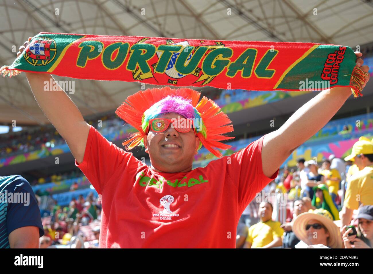 Portugal's Fans during Soccer World Cup 2014 First round Group G match ...