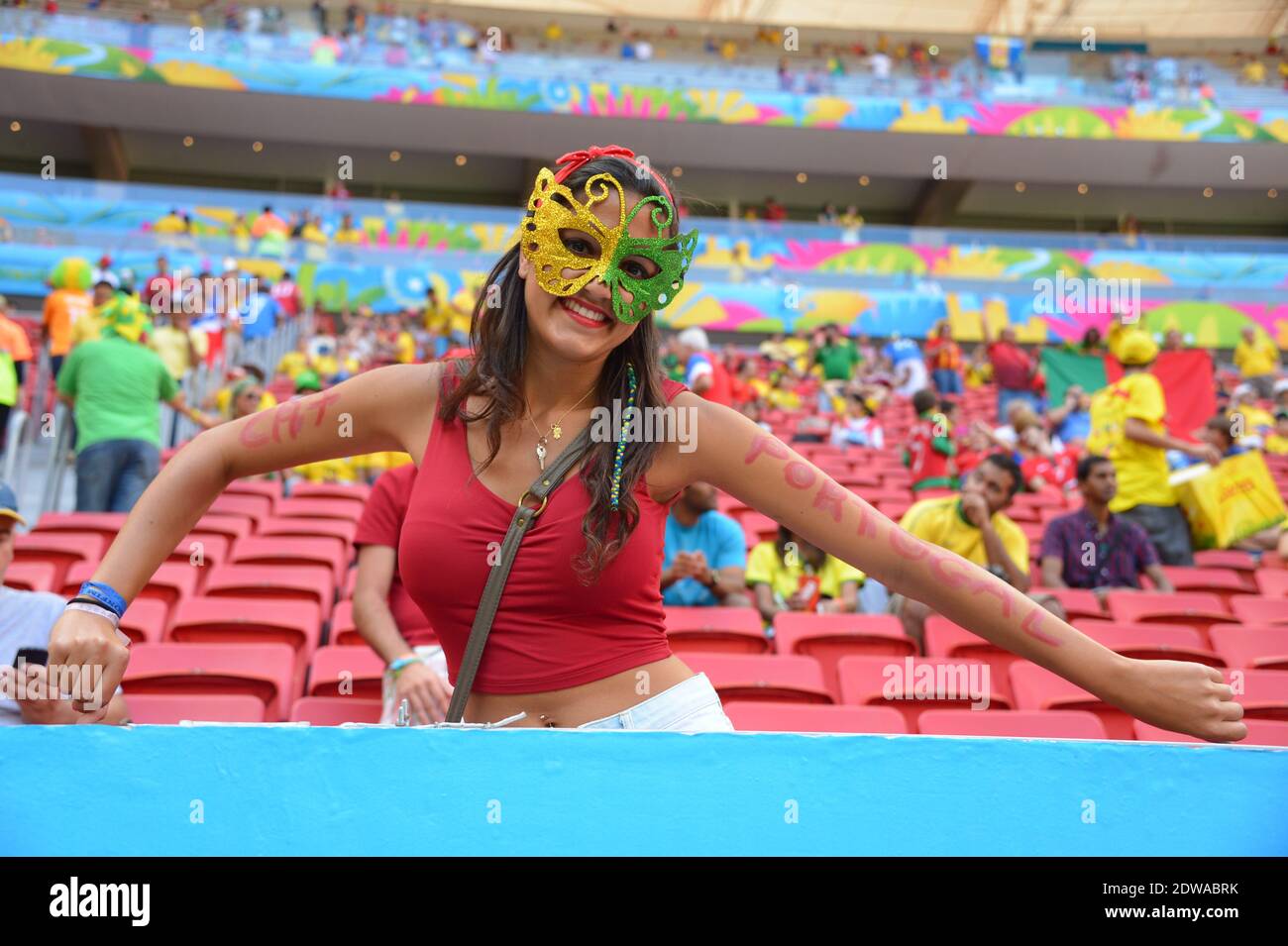 Portugal's Fans during Soccer World Cup 2014 First round Group G match ...