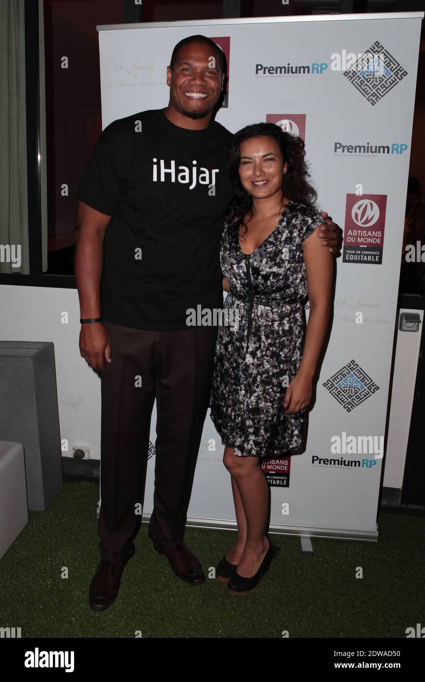 Tarik Abdul-Wahad and Anais Baydemir attending the launch of La Pierre ...