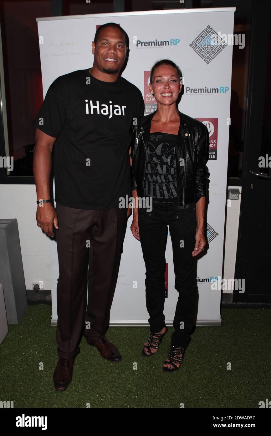 Tarik Abdul-Wahad and Indra attending the opening of "La Pierre ...