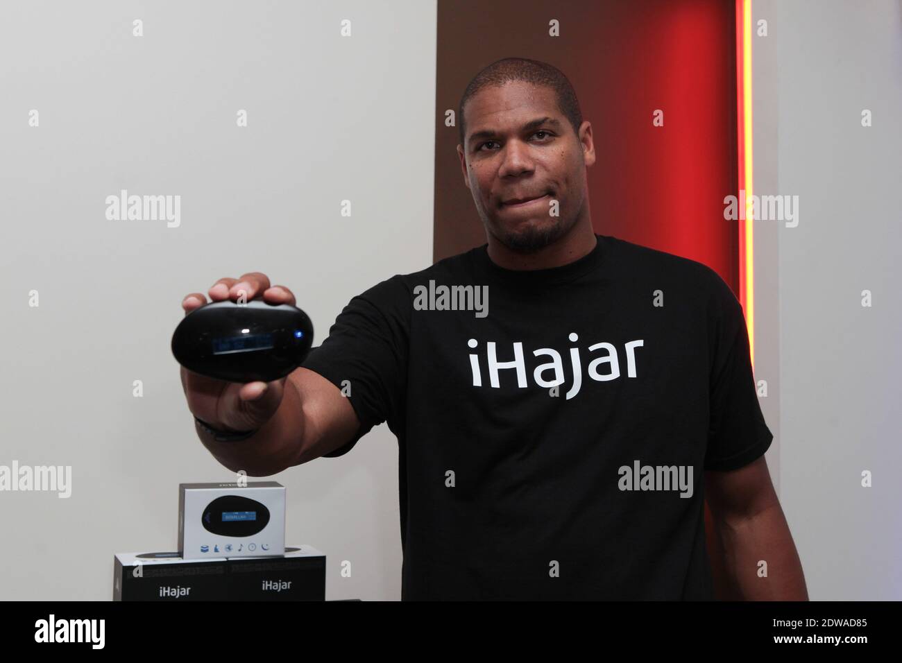 Tarik Abdul-Wahad attending the opening of "La Pierre Intelligente ...