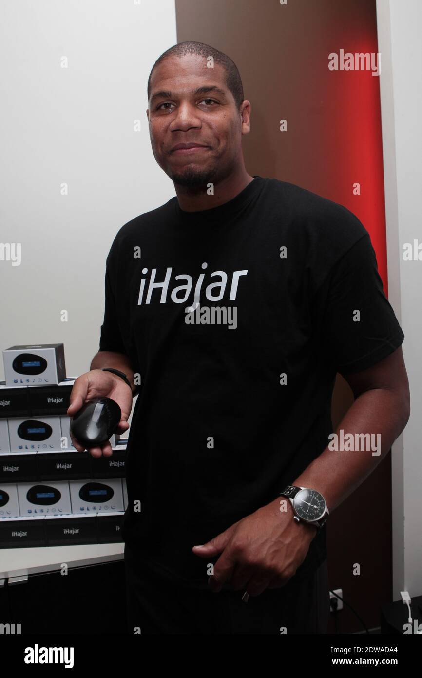 Tarik Abdul-Wahad attending the opening of "La Pierre Intelligente ...