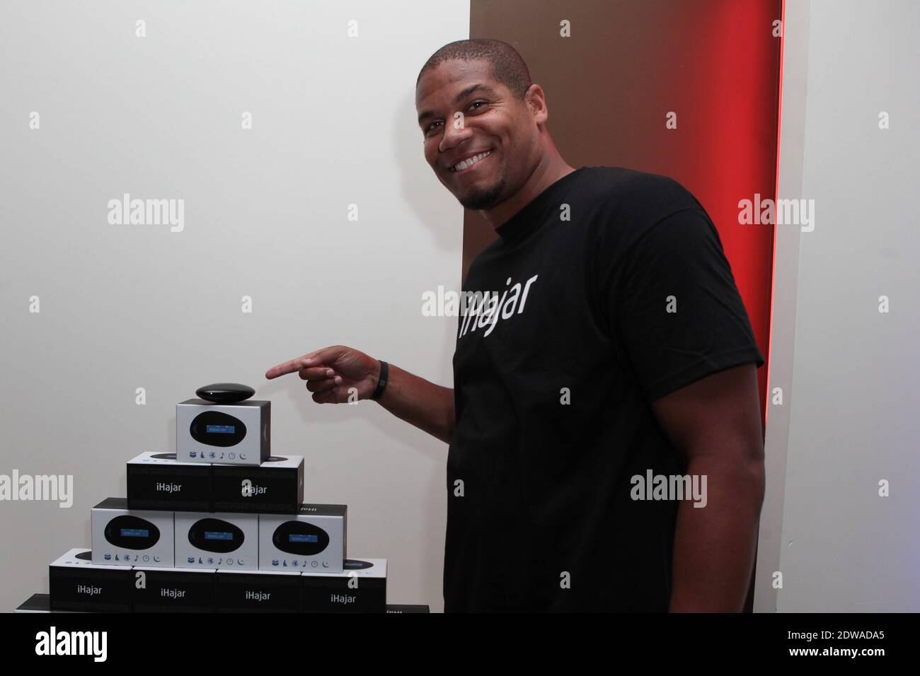 Tarik Abdul-Wahad attending the opening of "La Pierre Intelligente ...