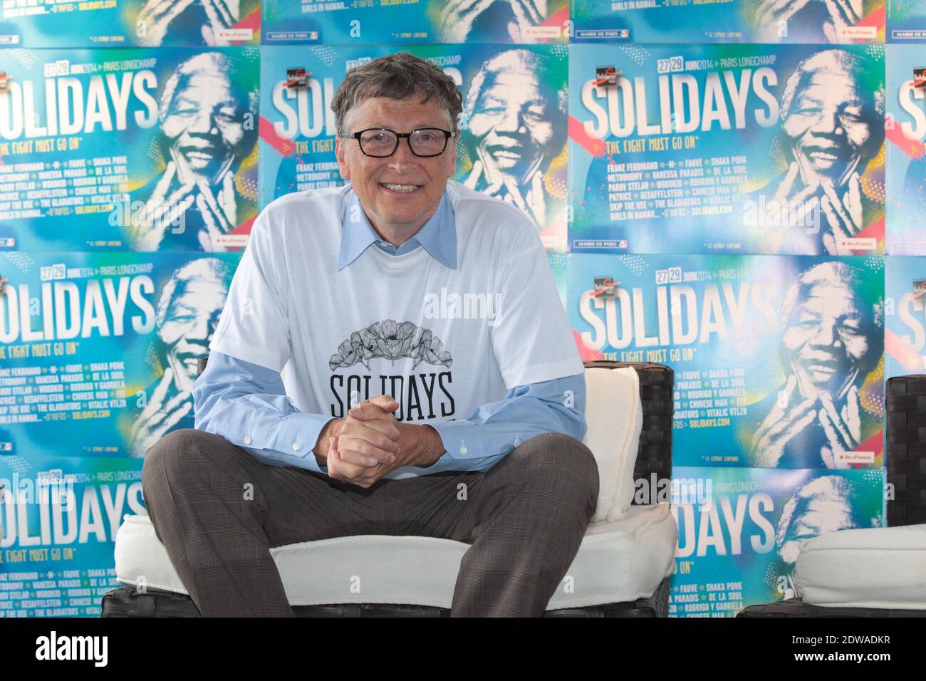 Bill Gates attending a Press Conference Opening the Solidays Music ...