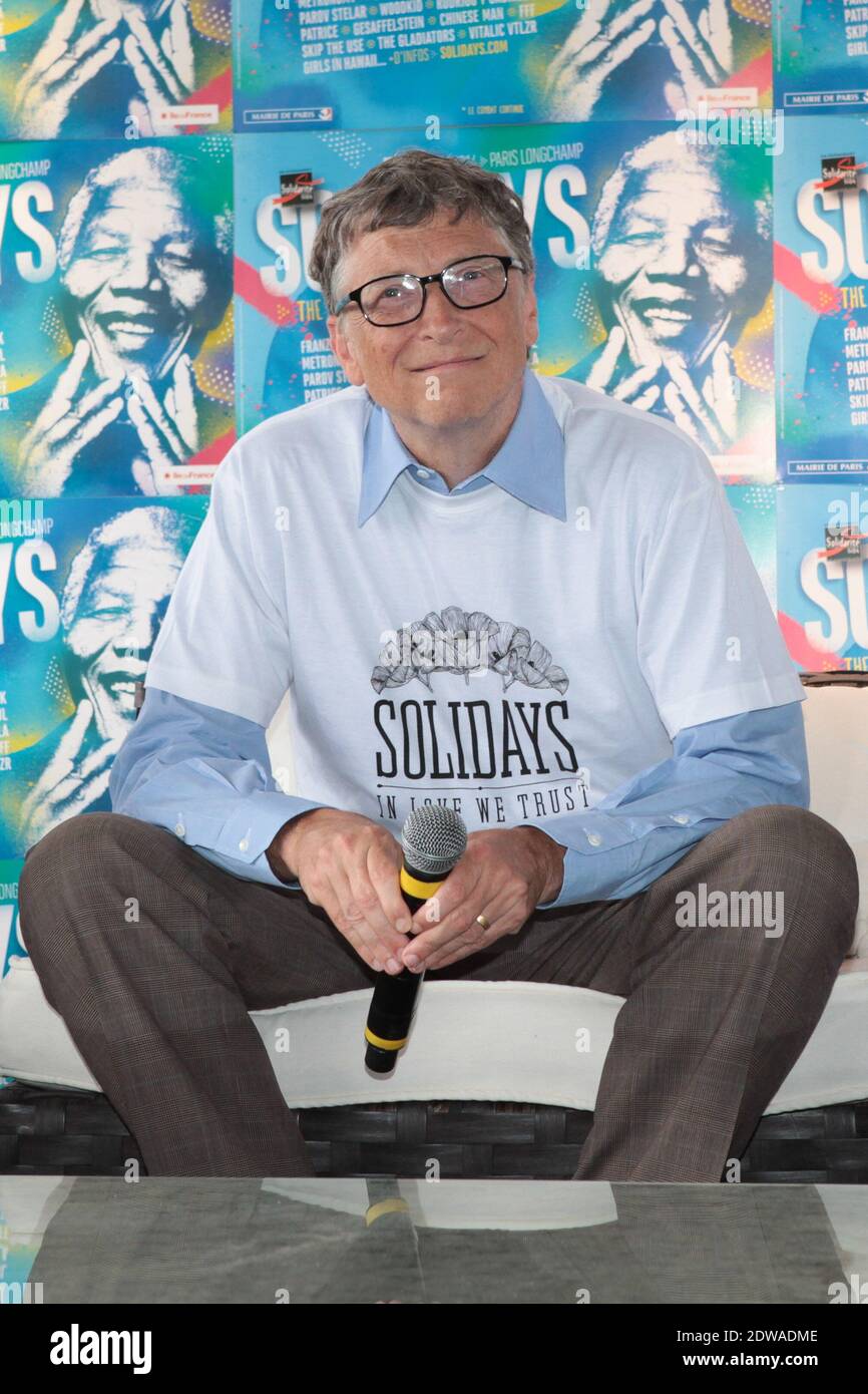 Bill Gates attending a Press Conference Opening the Solidays Music ...