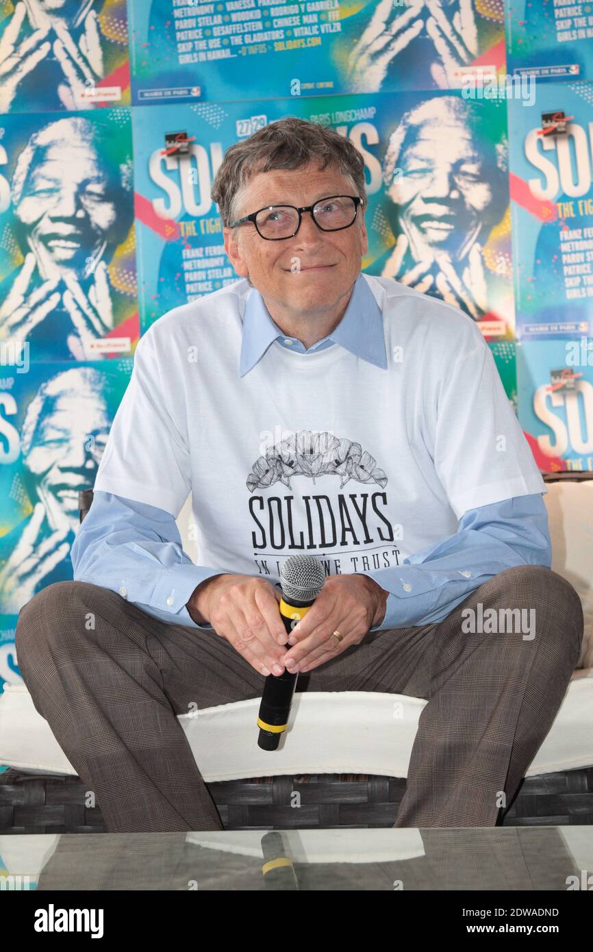 Bill Gates attending a Press Conference Opening the Solidays Music ...