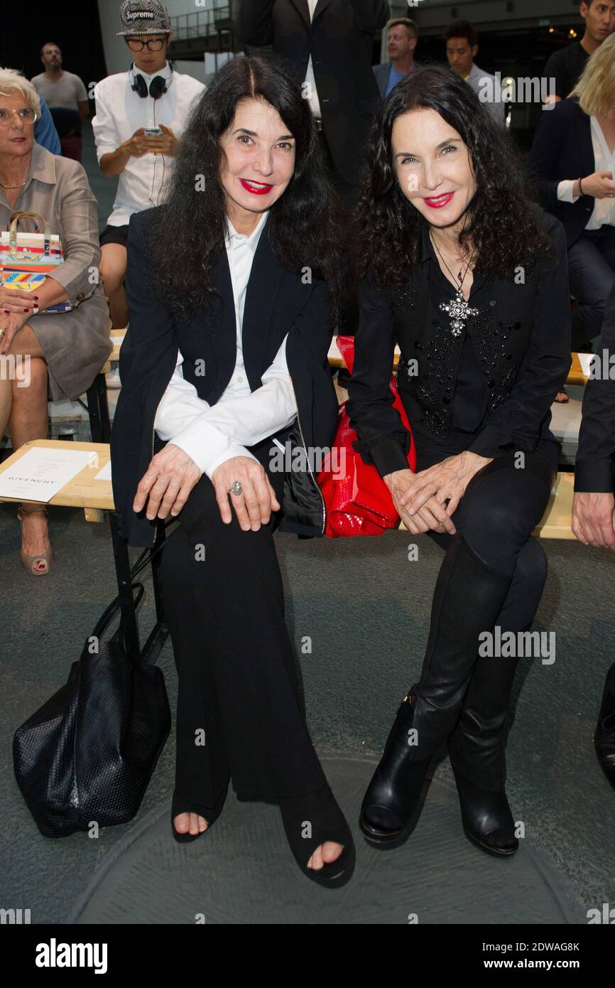 Marielle and her sister Katia Labeque attending Givenchy Spring-Summer ...