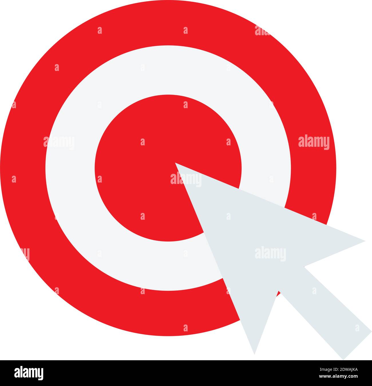 target with mouse cursor arrow flat style icon Stock Vector Image & Art ...