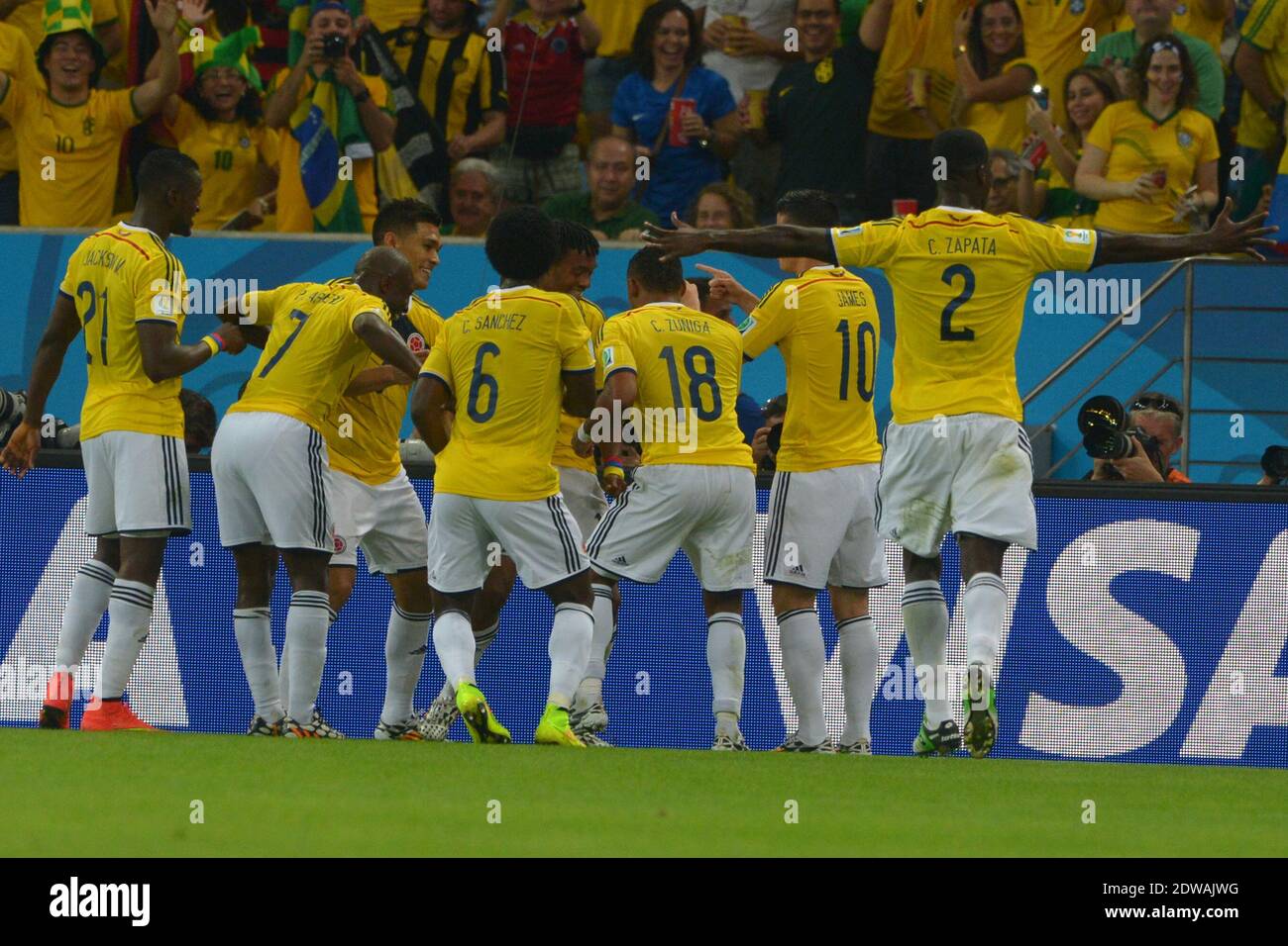 James rodriguez colombia brazil goal hi-res stock photography and ...