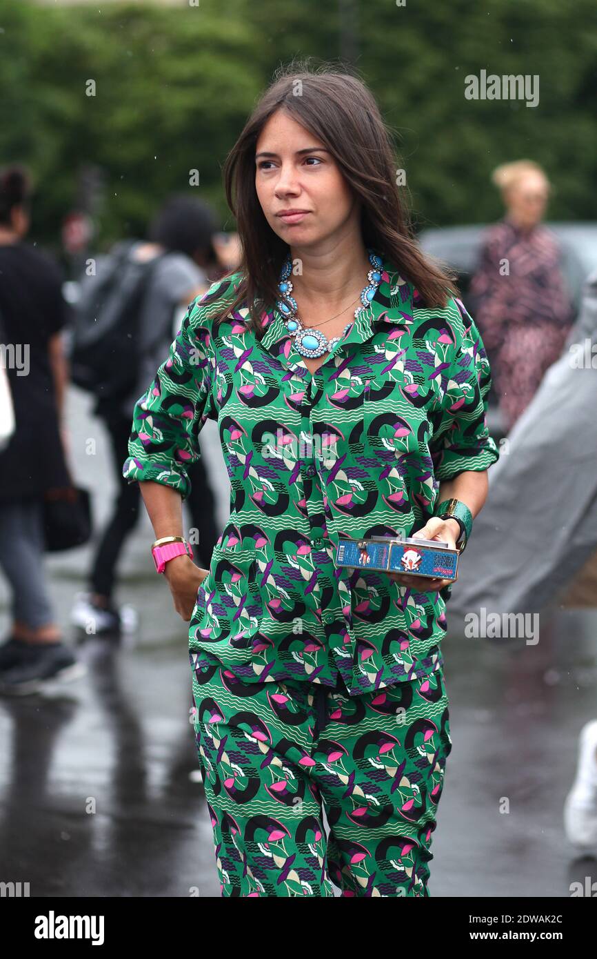 Natasha Goldenberg arriving at Kenzo Spring-Summer 2015 menswear show ...