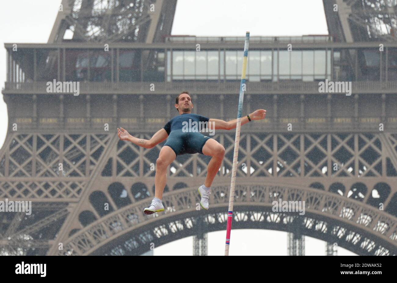 Frenchman and world record holder, Renaud Lavillenie during a pole ...