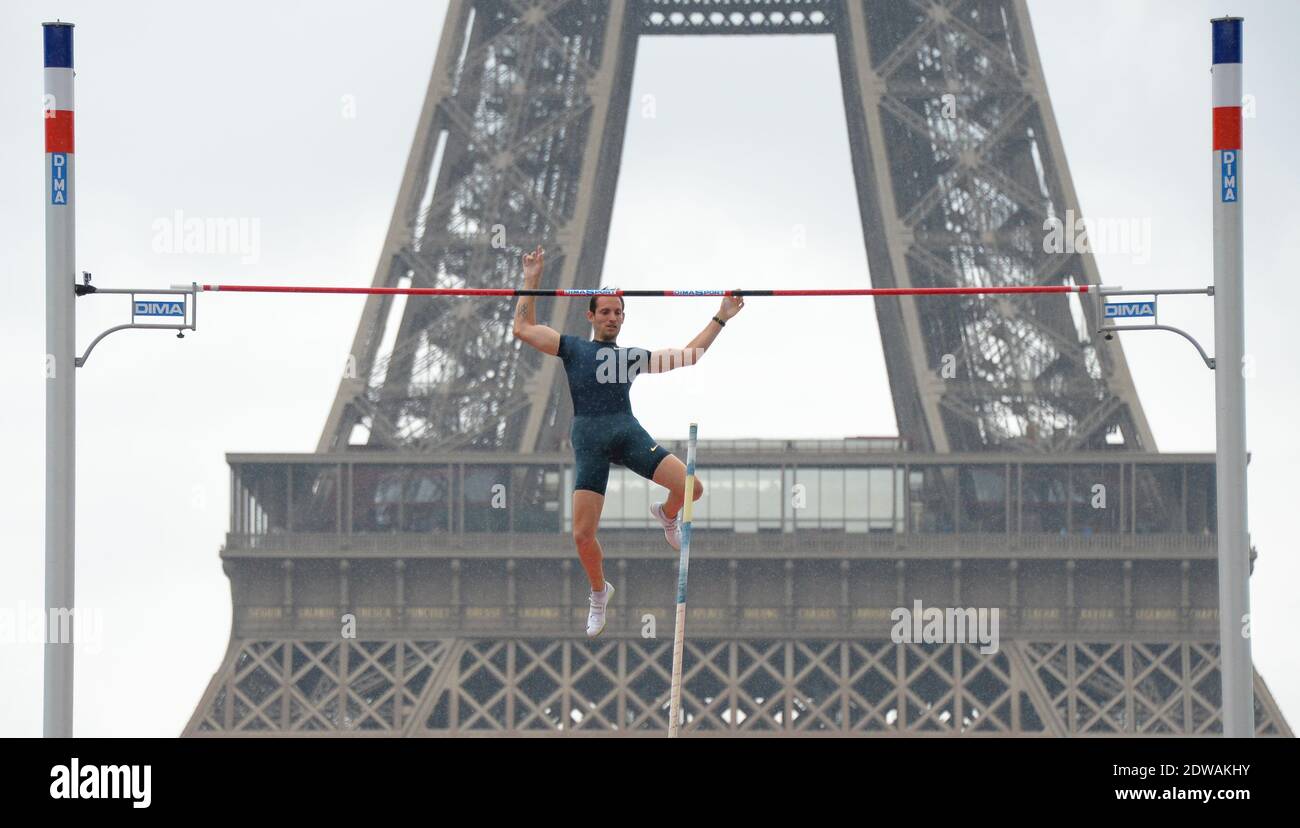 Frenchman and world record holder, Renaud Lavillenie during a pole ...