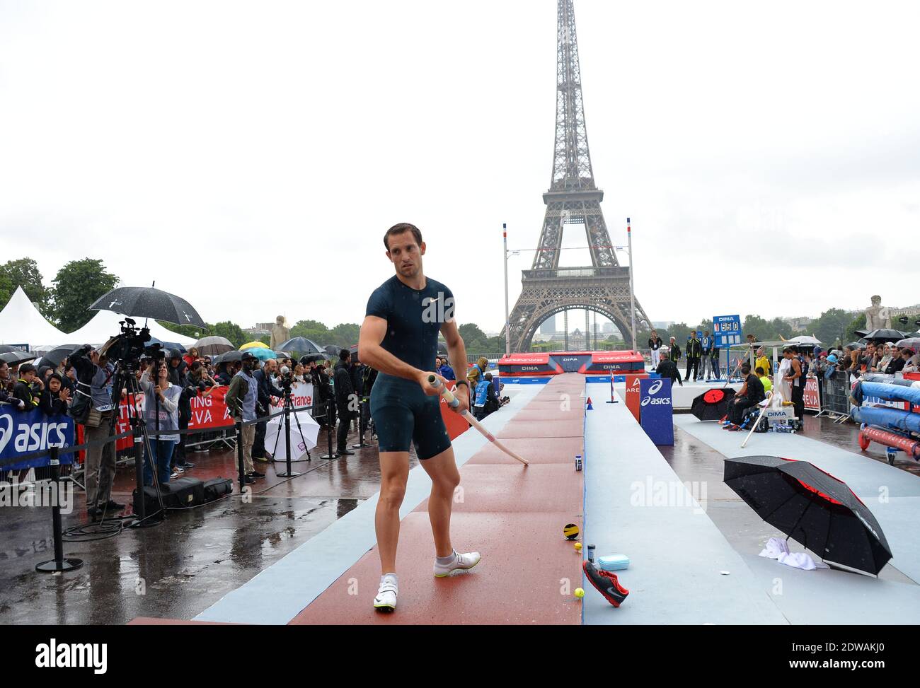Frenchman and world record holder, Renaud Lavillenie during a pole ...