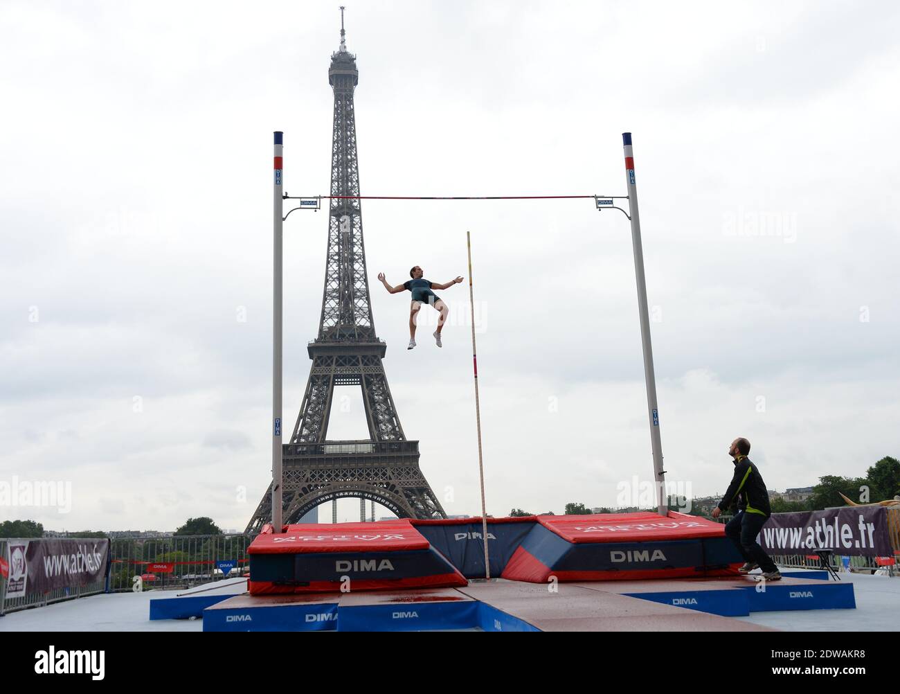 Frenchman and world record holder, Renaud Lavillenie during a pole ...