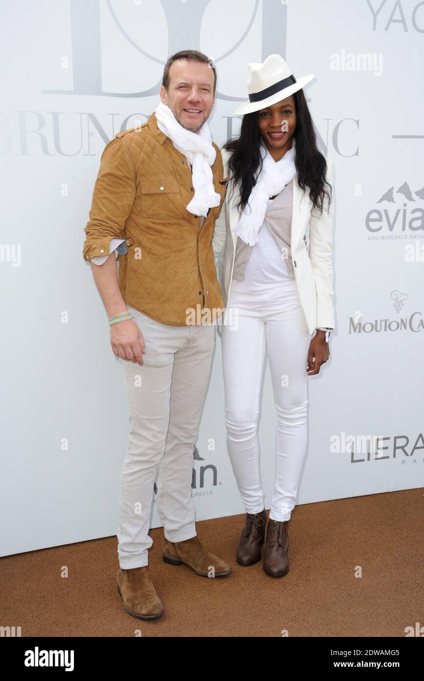 Samuel Le Bihan and his wife attending the 'Brunch Blanc' hosted by ...