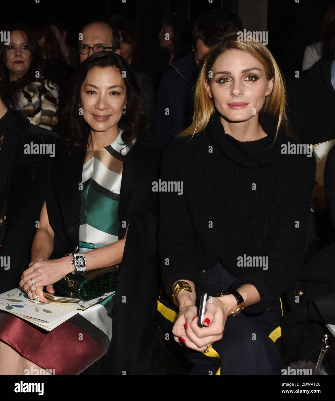 Michelle Yeoh and Olivia Palermo attending the Elie Saab show during ...