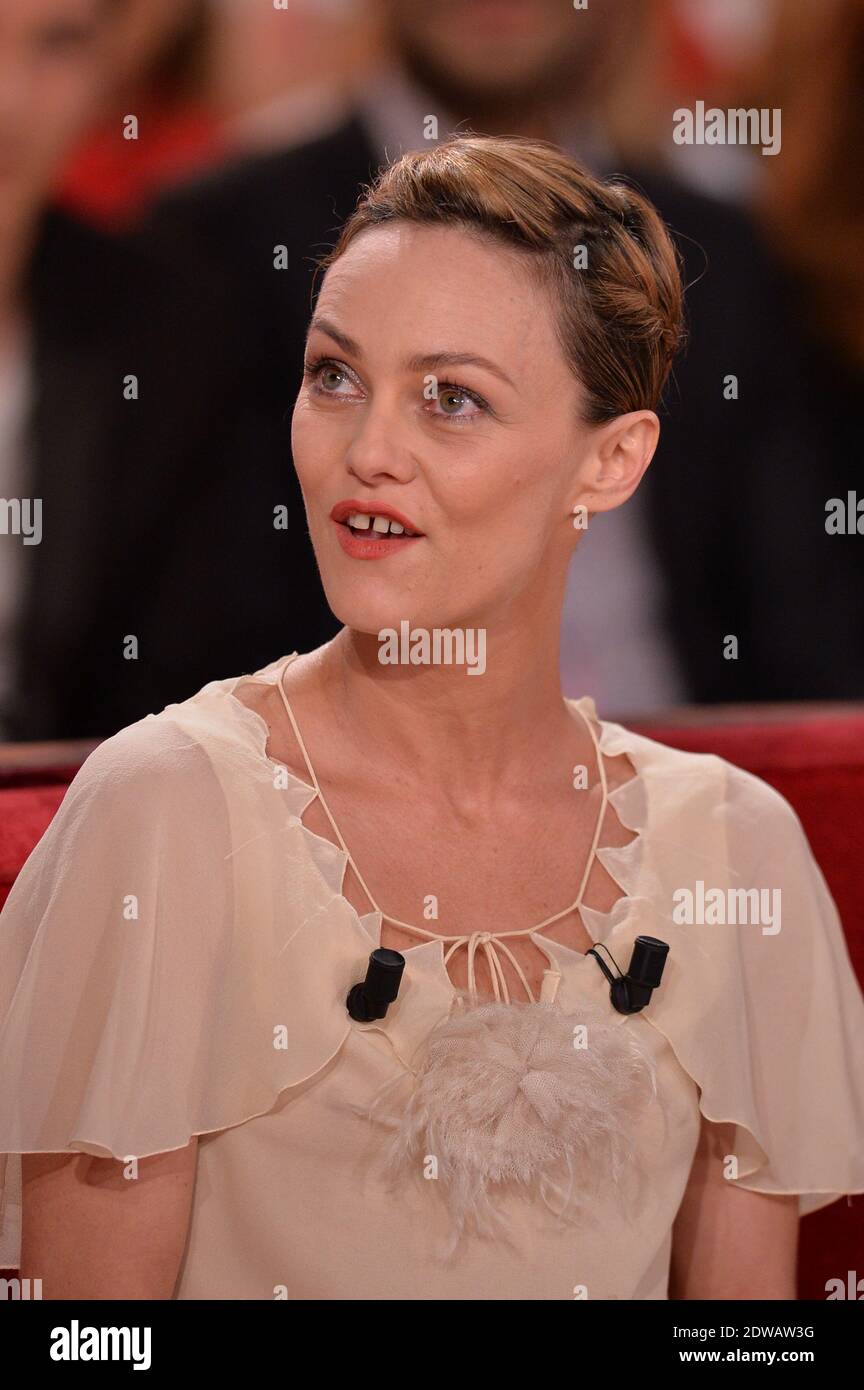 Vanessa Paradis attending the taping of Vivement Dimanche in Paris ...