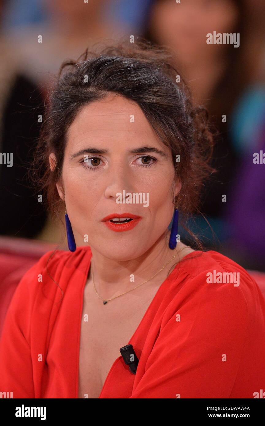Mazarine Pingeot attending the taping of Vivement Dimanche in Paris ...