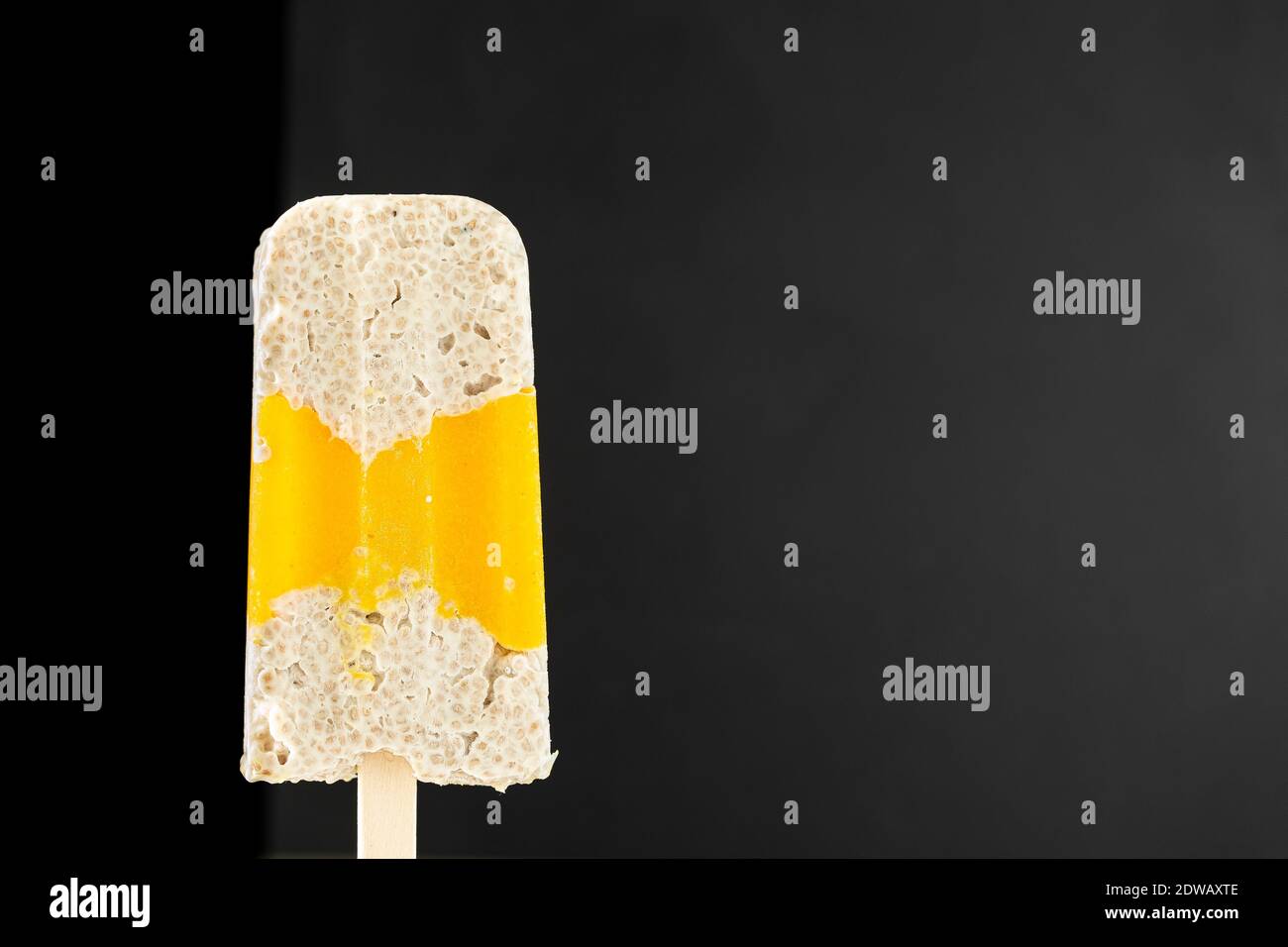 Mango and Chia Iceblock Stock Photo - Alamy
