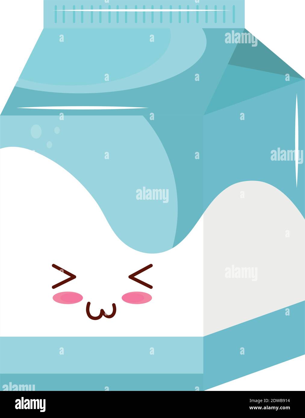 Kawaii milk carton cute Stock Vector Images - Alamy