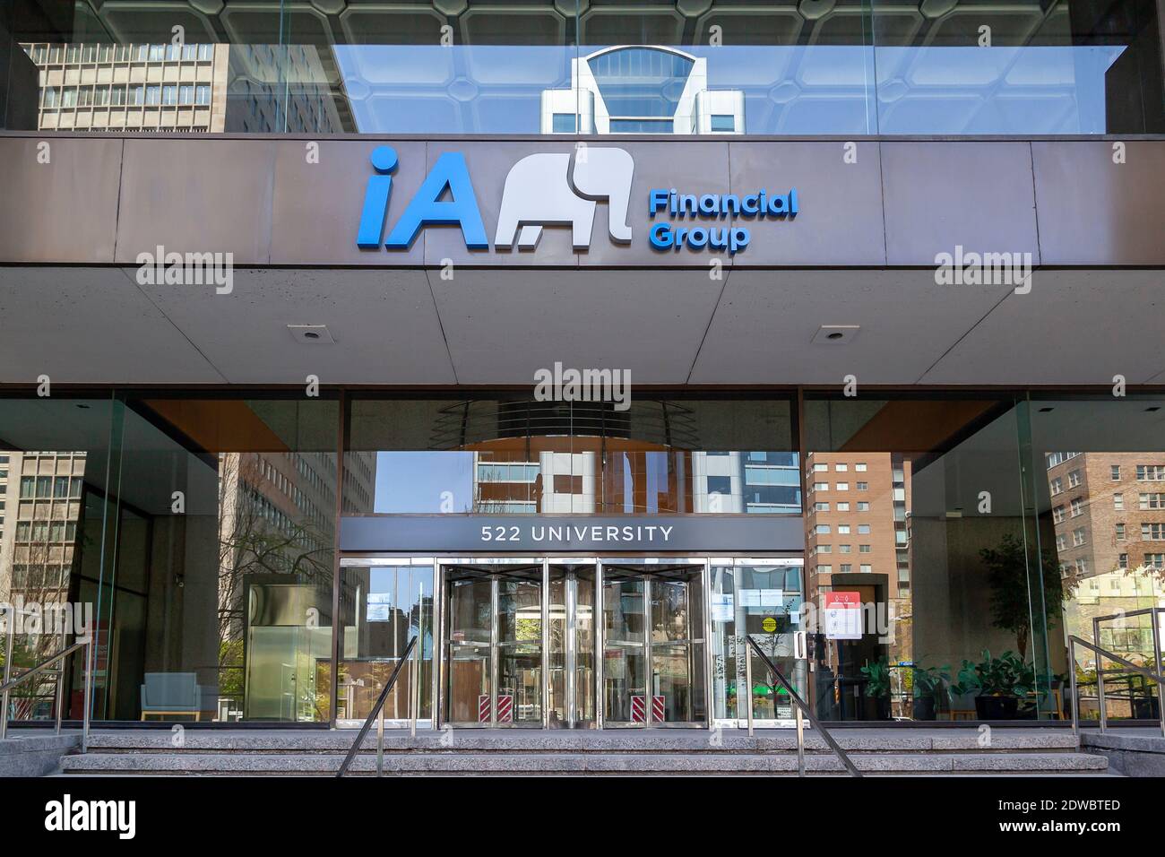 Entrance to iA (Industrial Alliance) Toronto office building ...