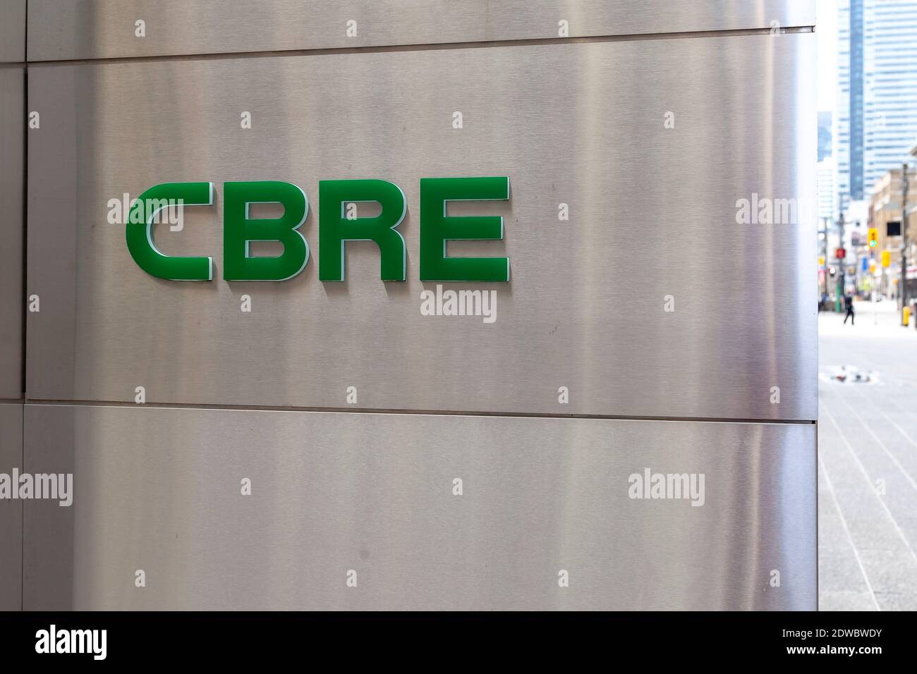 CBRE Canadian Head Office sign in downtown Toronto Stock Photo - Alamy