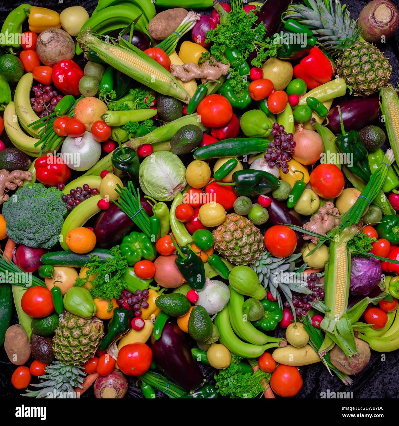 Memphis TN March 2015 Collection of fruits and vegetables used as ...