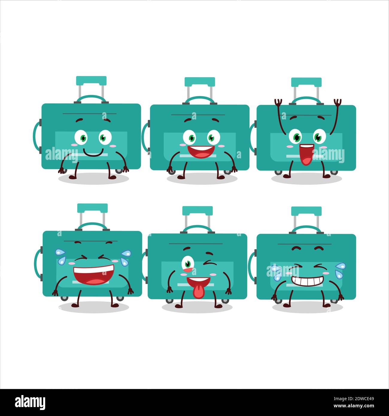 Cartoon character of mini lugage with smile expression. Vector ...