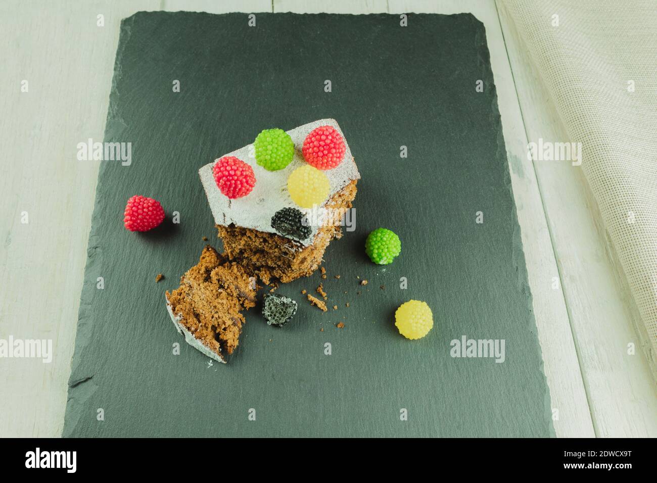 Square slice birthday cake hi-res stock photography and images - Alamy