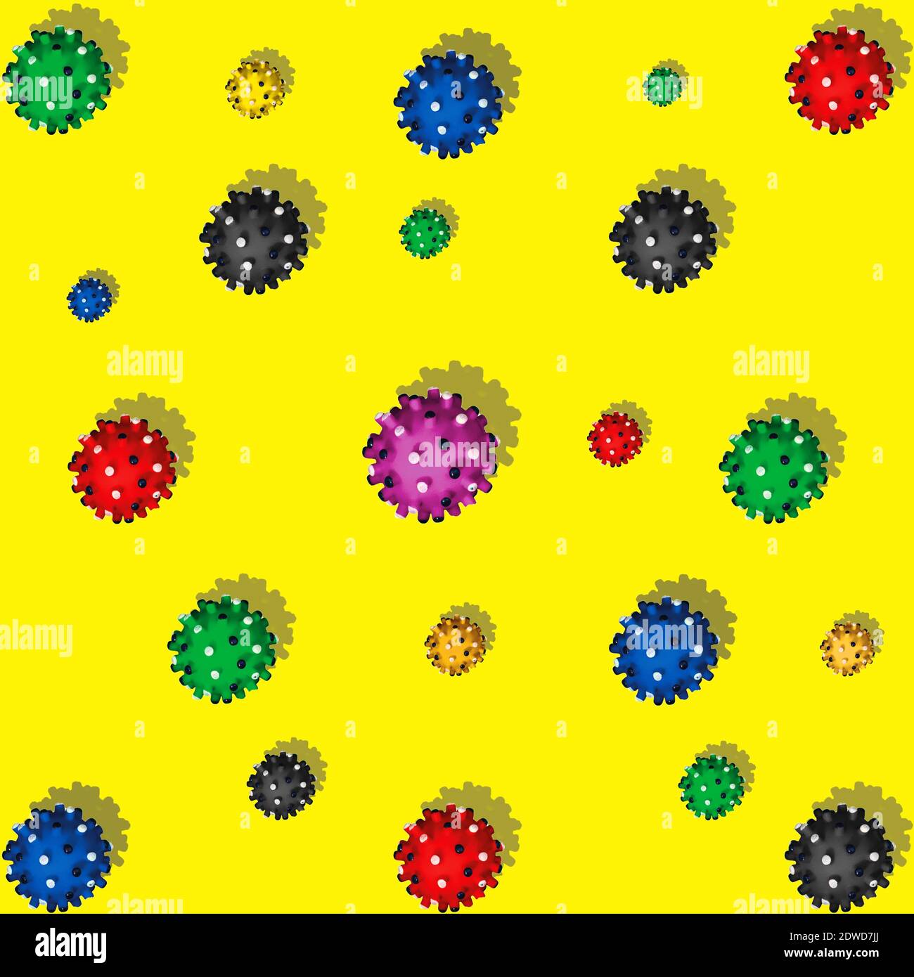 Microbes and viruses seamless pattern. Seamless wallpaper on the theme ...