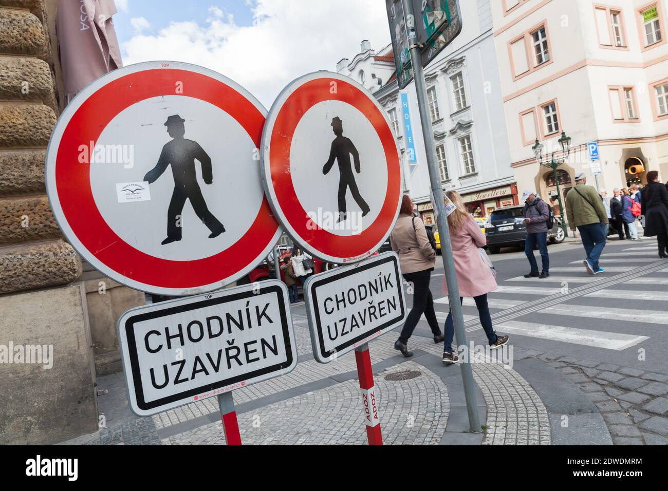 Prague czech republic street signs hi-res stock photography and images ...