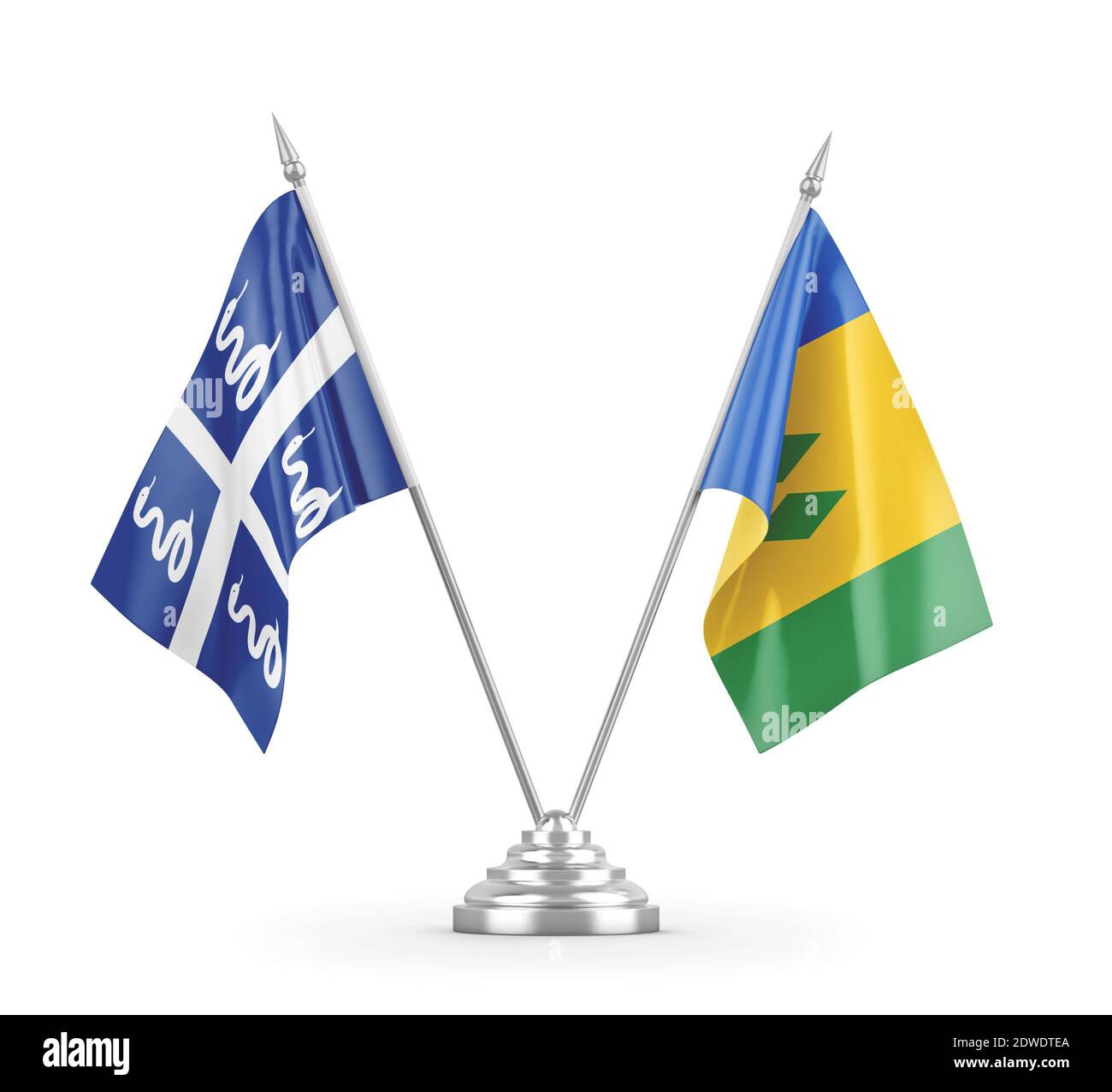 Saint Vincent and the Grenadines and Martinique snake table flags ...