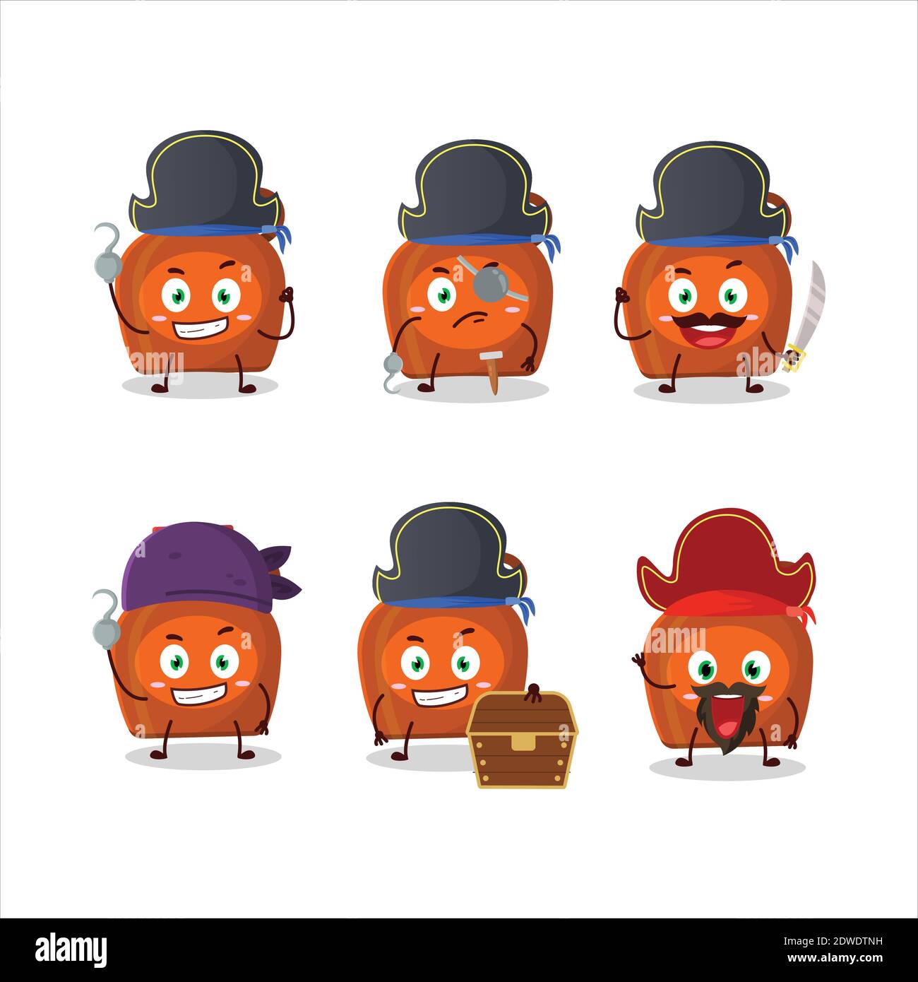 Cartoon character of maple syrup with various pirates emoticons. Vector ...