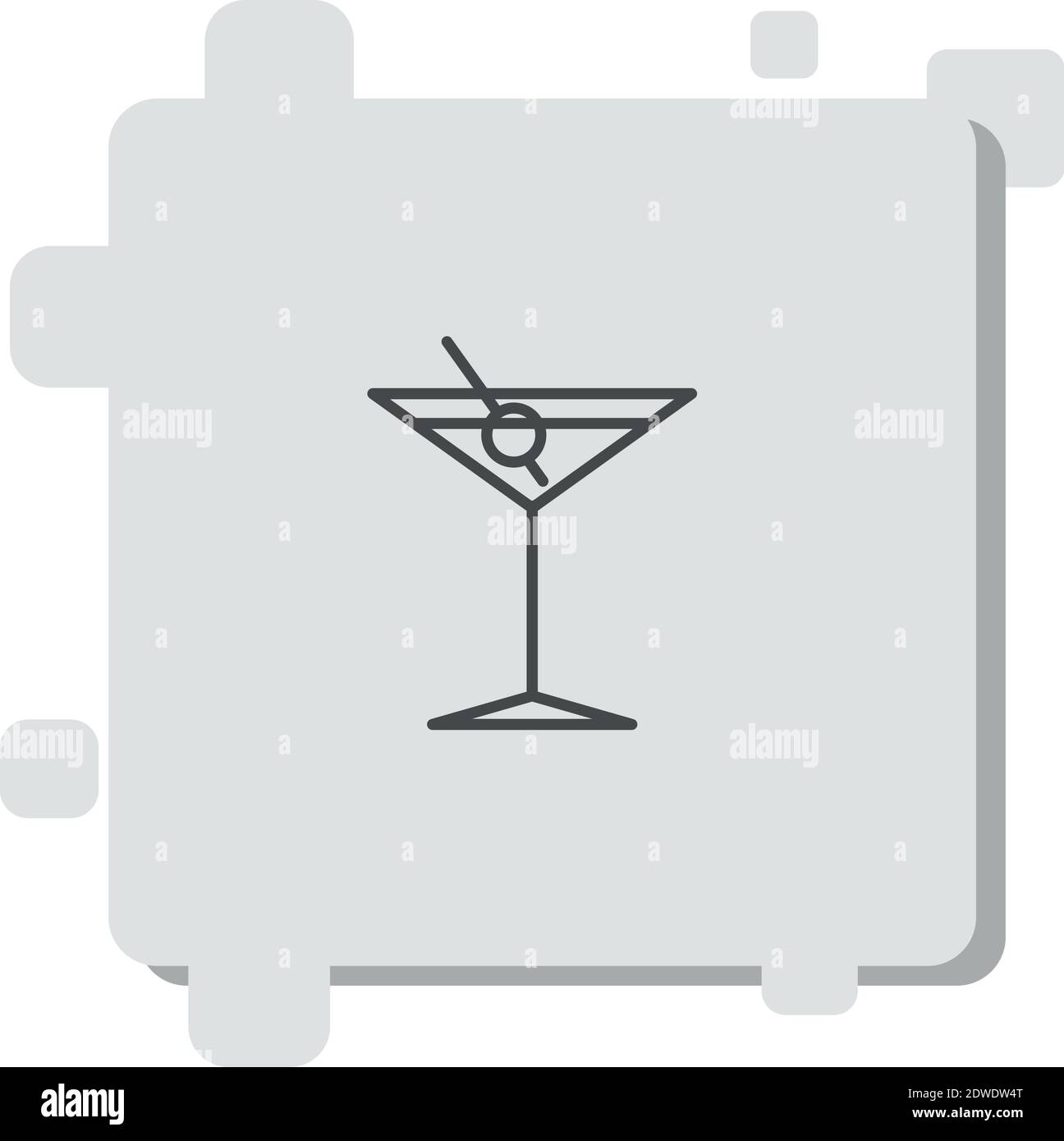 martini with an olive vector icon modern simple vector illustration ...