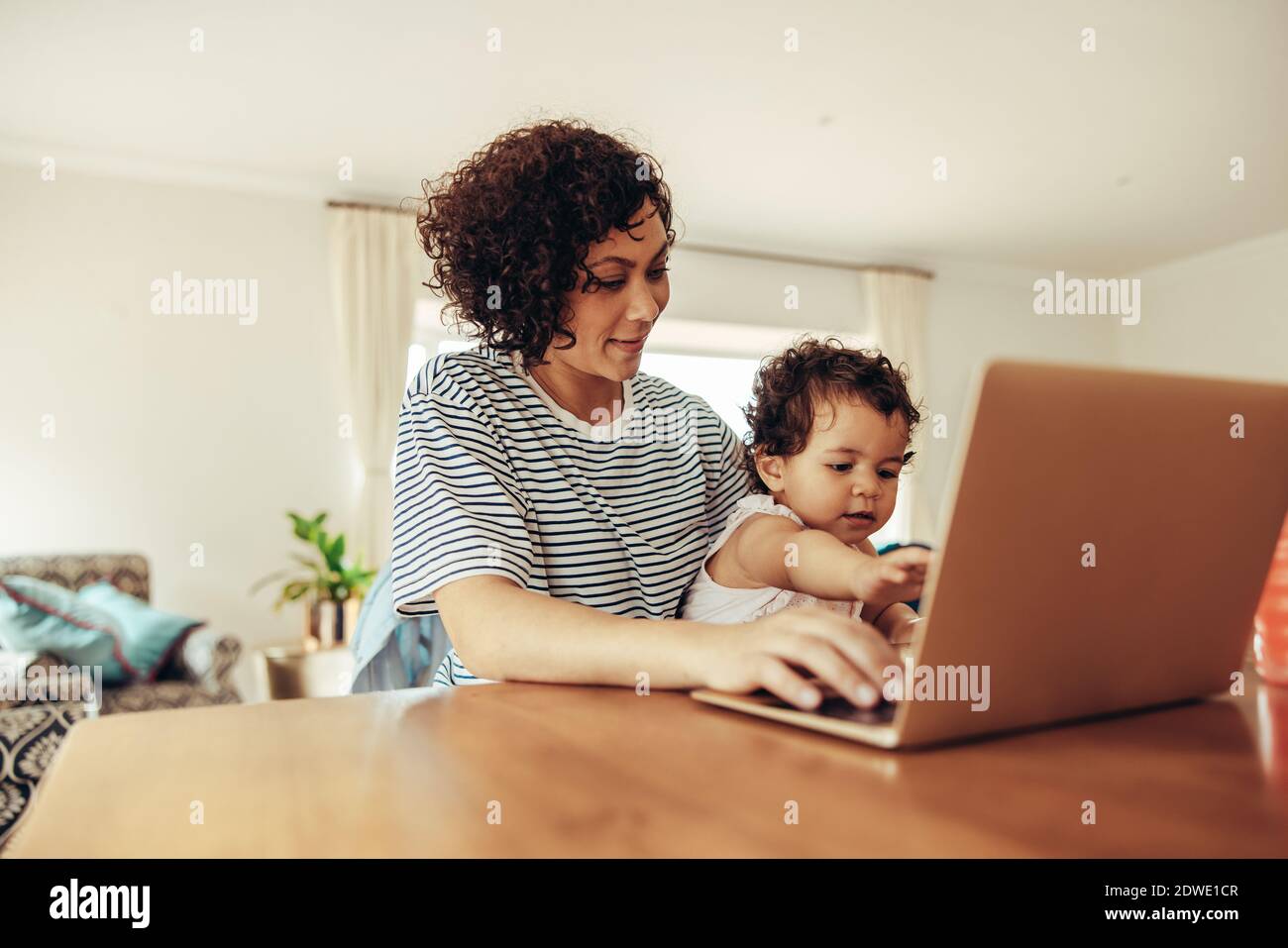 Woman leave from table hi-res stock photography and images - Alamy
