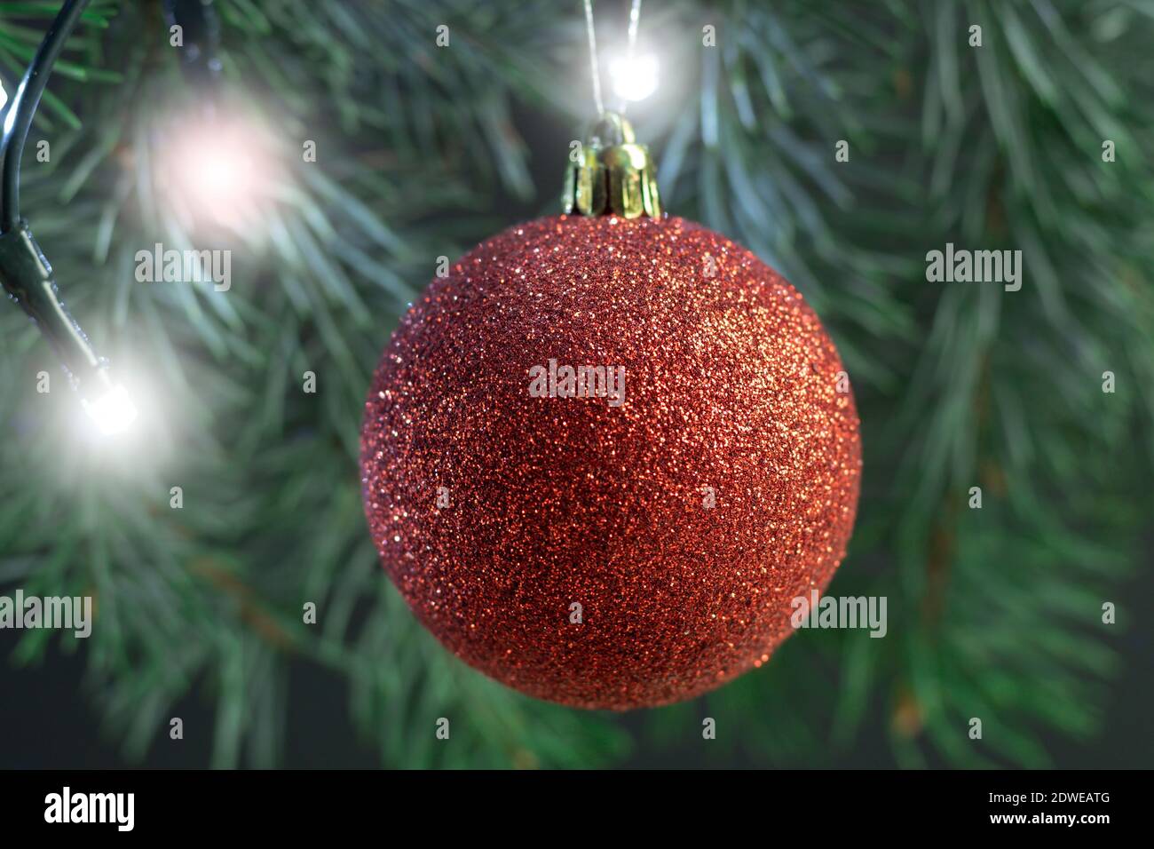 Christmas card as background with place for text. Side view. Greeting ...