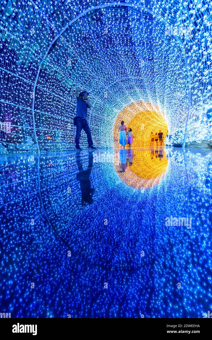 Rachaburi,Thailand - 18 Decemmber, 2020: lighting show festival at ...