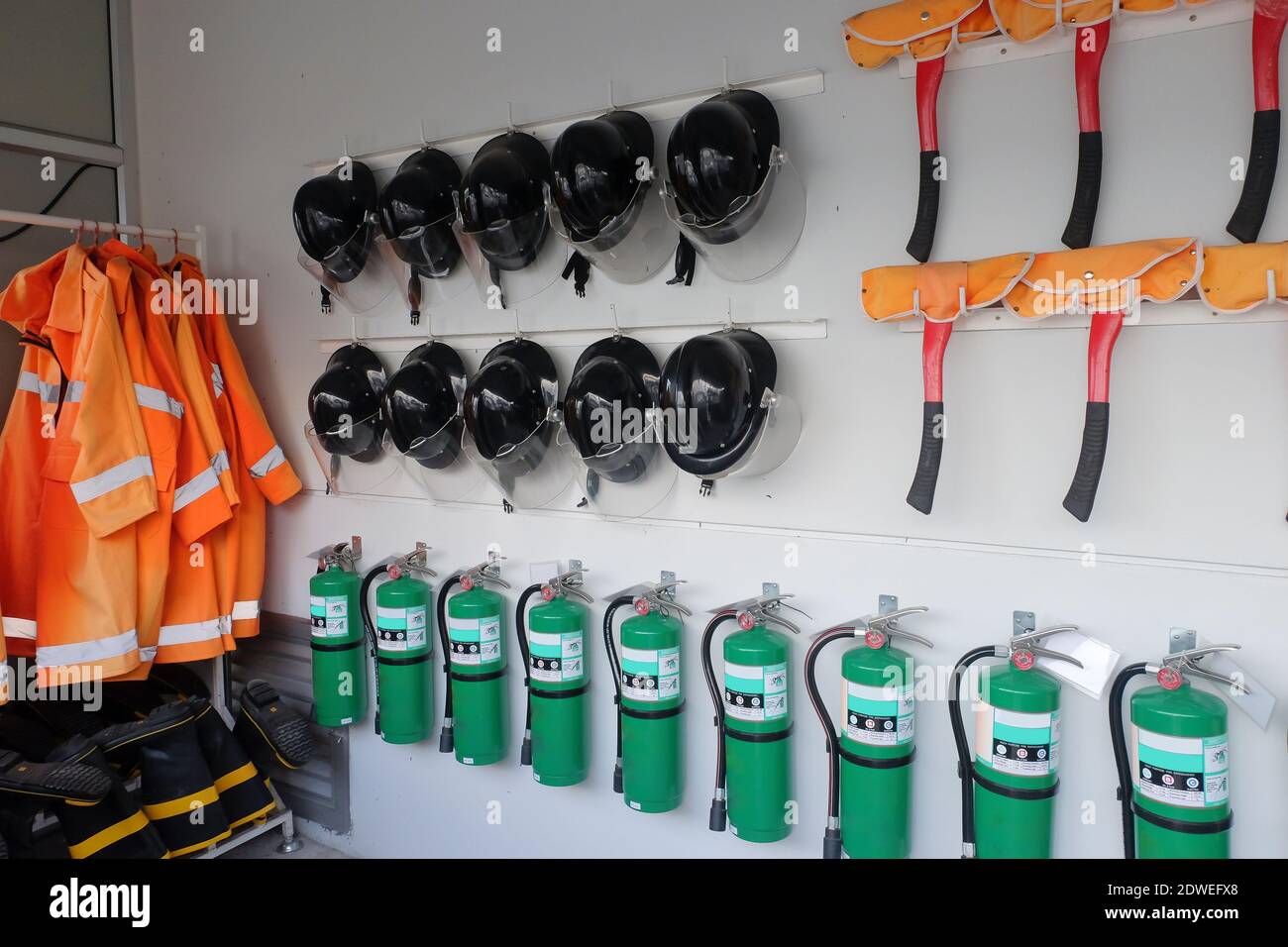 Fire extinguisher hanging on wall hi-res stock photography and images ...