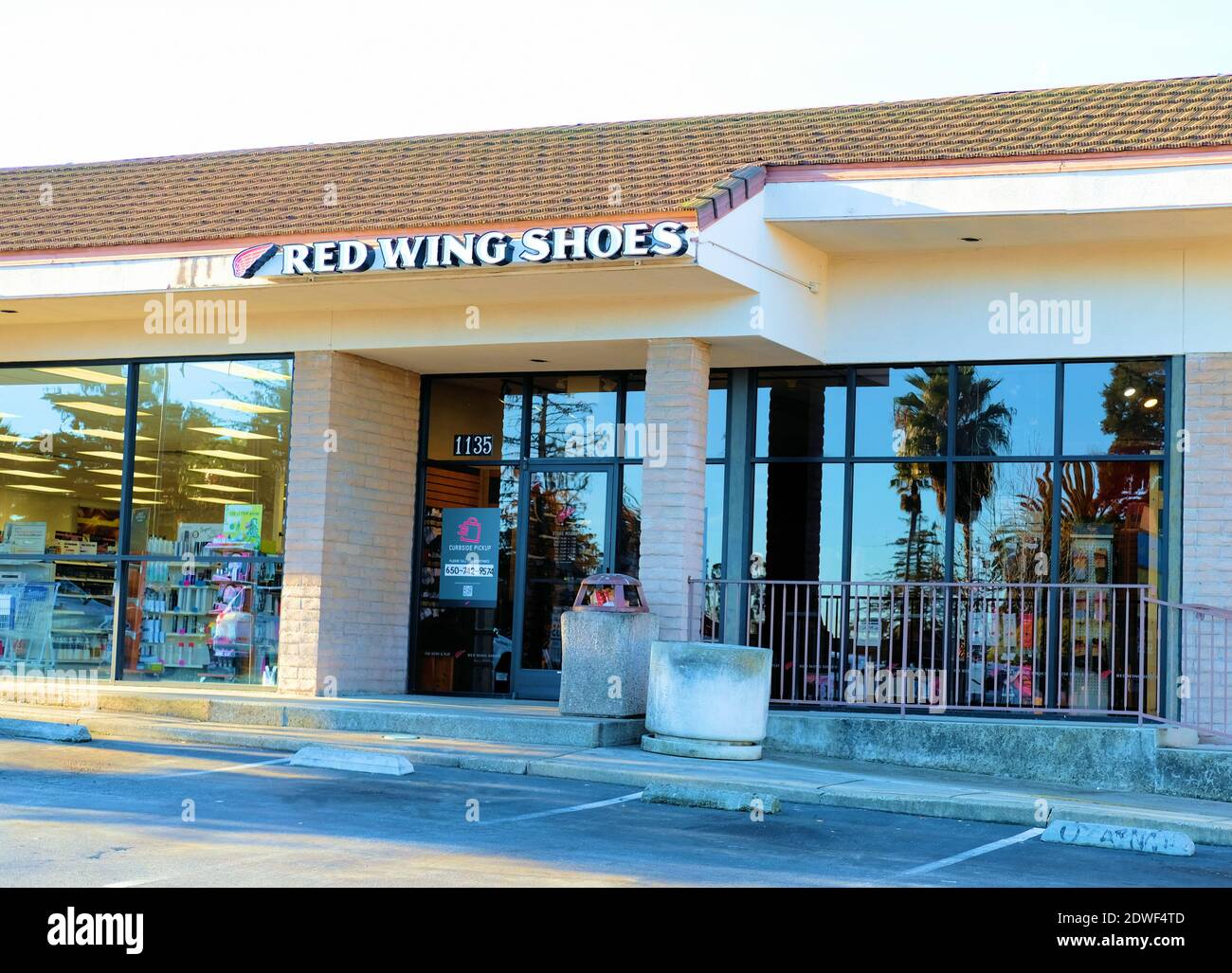 The exterior of a Red Wing shoe store at a strip mall in Millbrae ...