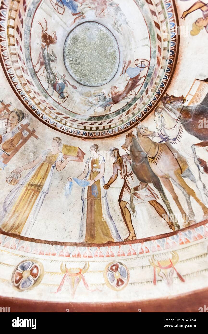 Ancient Paintings, Thracian Tomb of Kazanlak(Replica tomb), The Rose ...